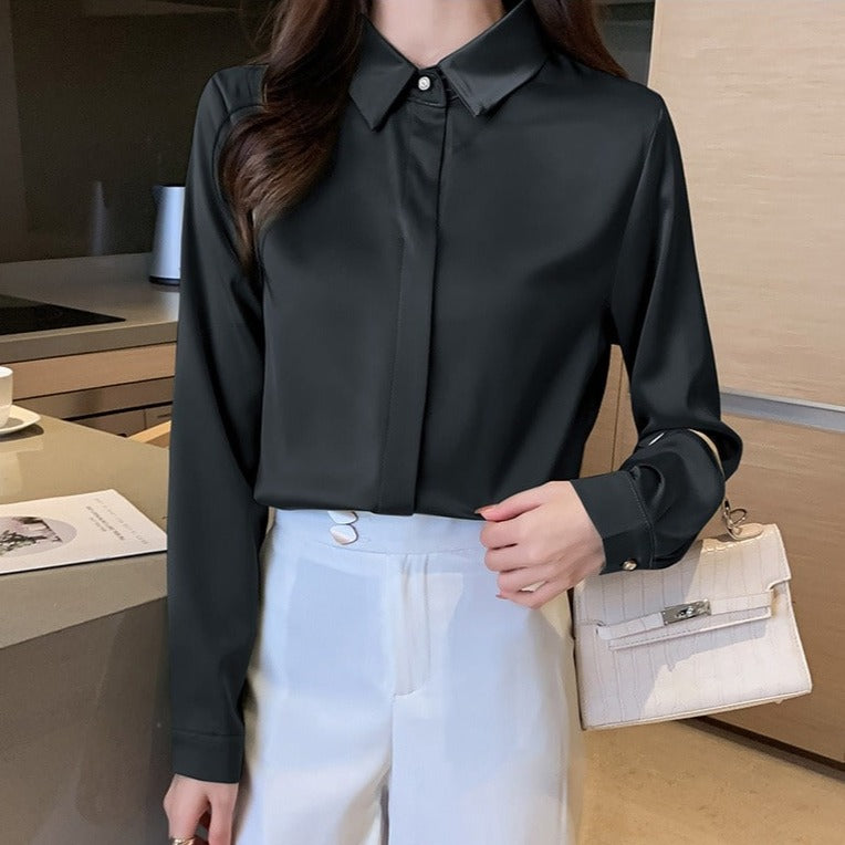 Chemise Satin Rétro | Vintage-Dressing