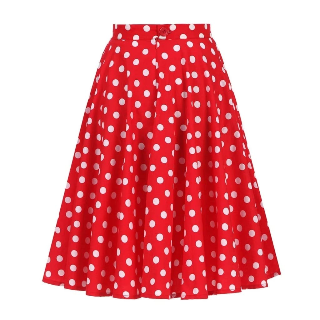 Jupe Vintage Rouge Pois Blancs | Vintage-Dressing