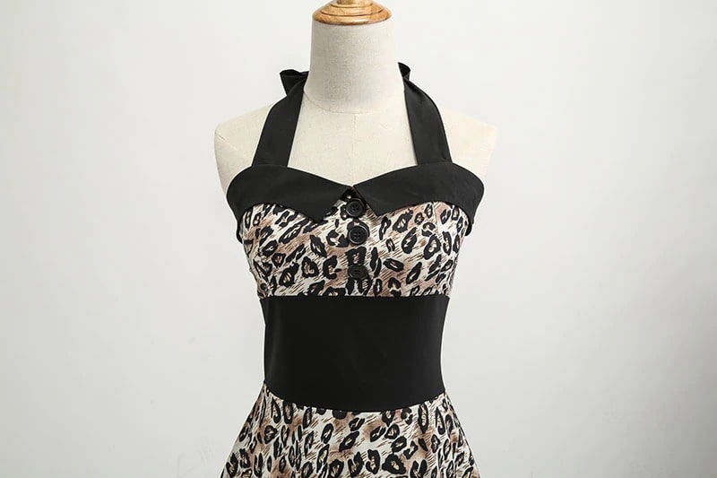 Robe Vintage Pin-Up Léopard | Vintage-Dressing