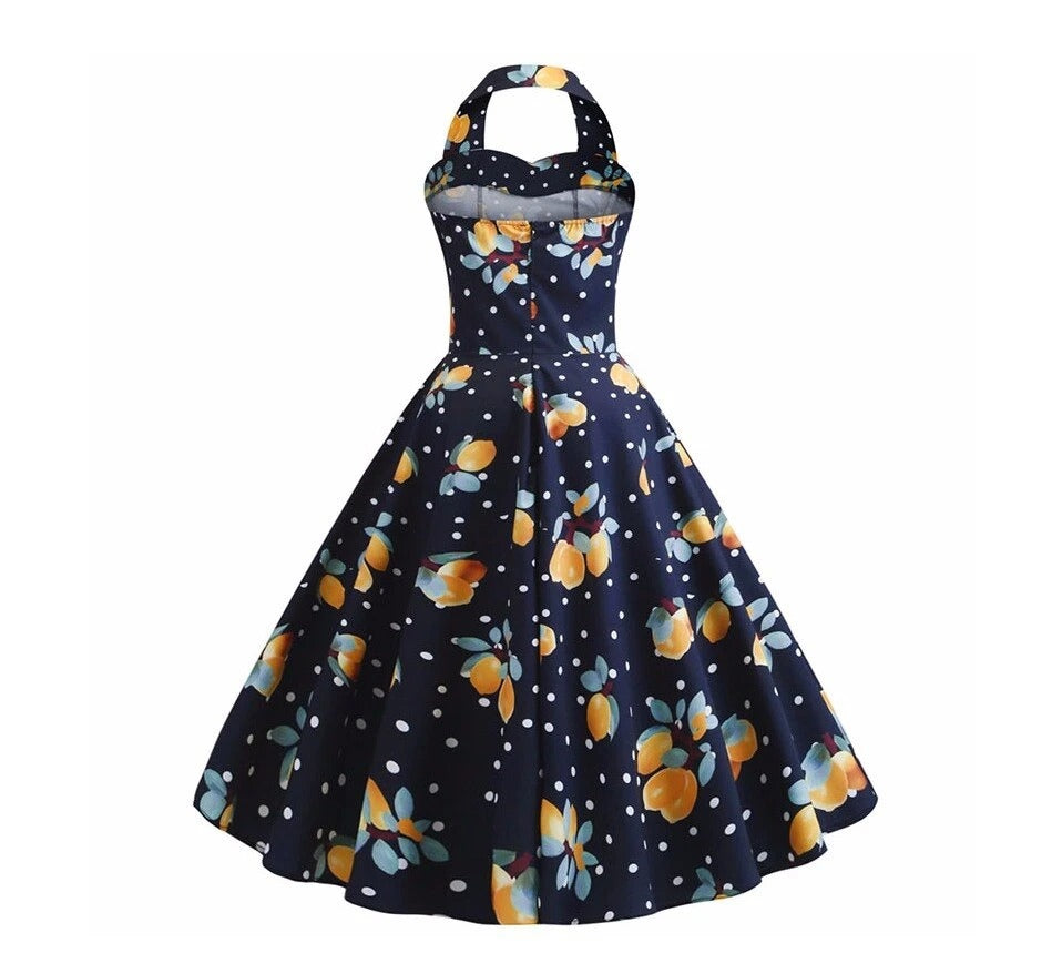 Robe Vintage Rockabilly Citron | Vintage-Dressing